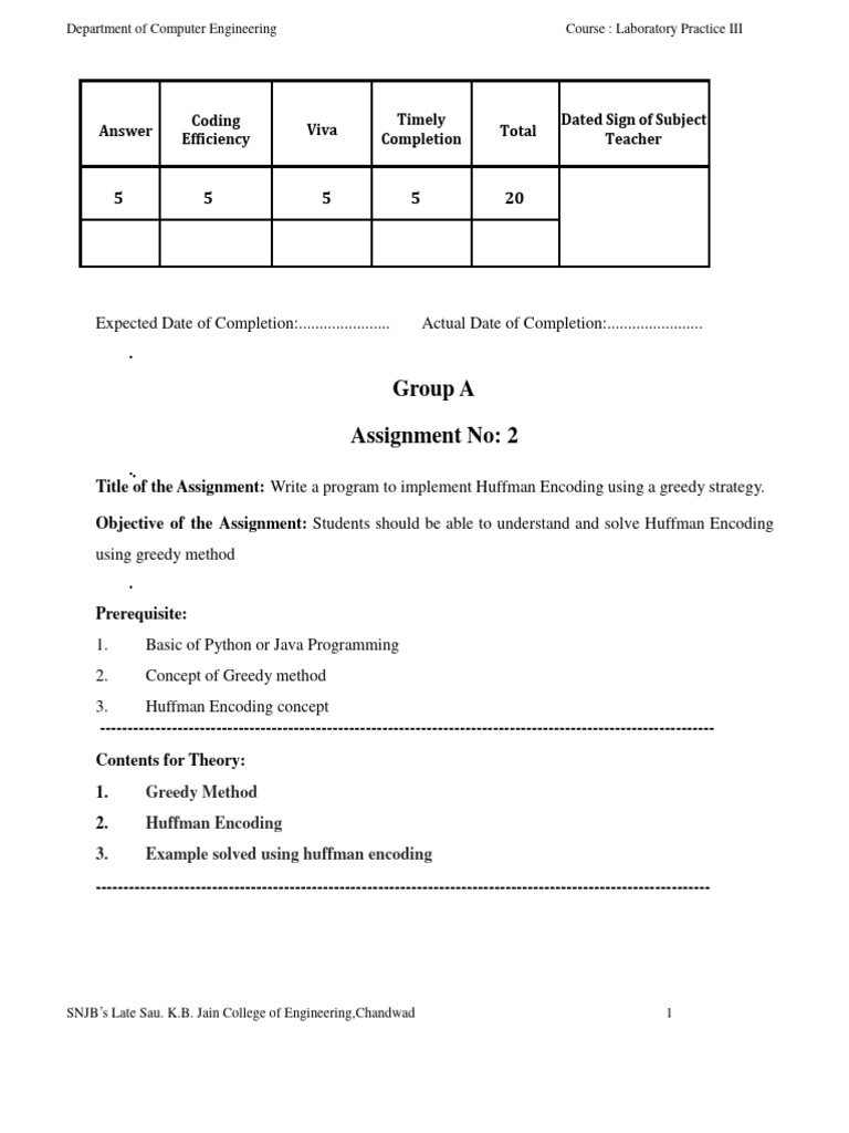 Manual GRP A - Assignment 2 .Docx 1 1 | PDF | Code | Data Compression