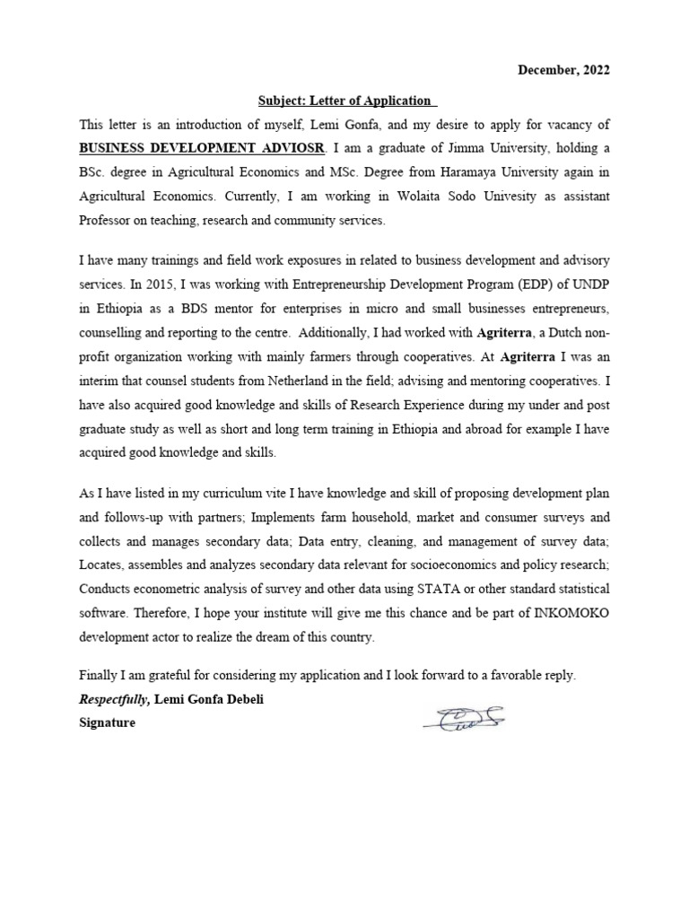 INKO Letter of Applications | PDF