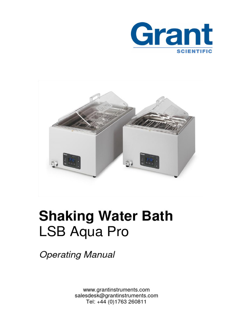 Grant Water Baths Shaking LSBAquaPro Manual | PDF | Thermometer | Mains ...