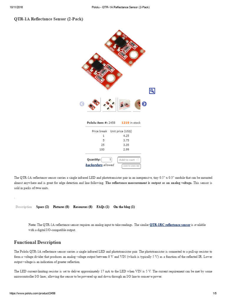 QTR 1a | PDF | Sensor | Sonar