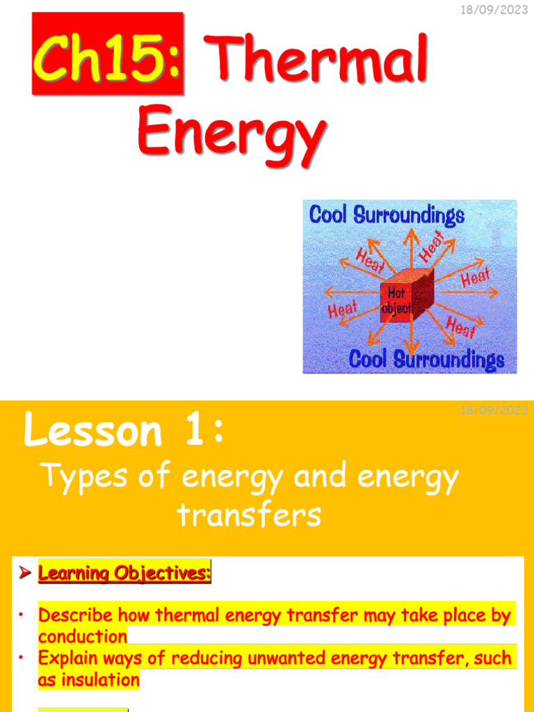 L3-Ch15 - Thermal Energy (Lesson 1) | PDF | Thermal Insulation ...