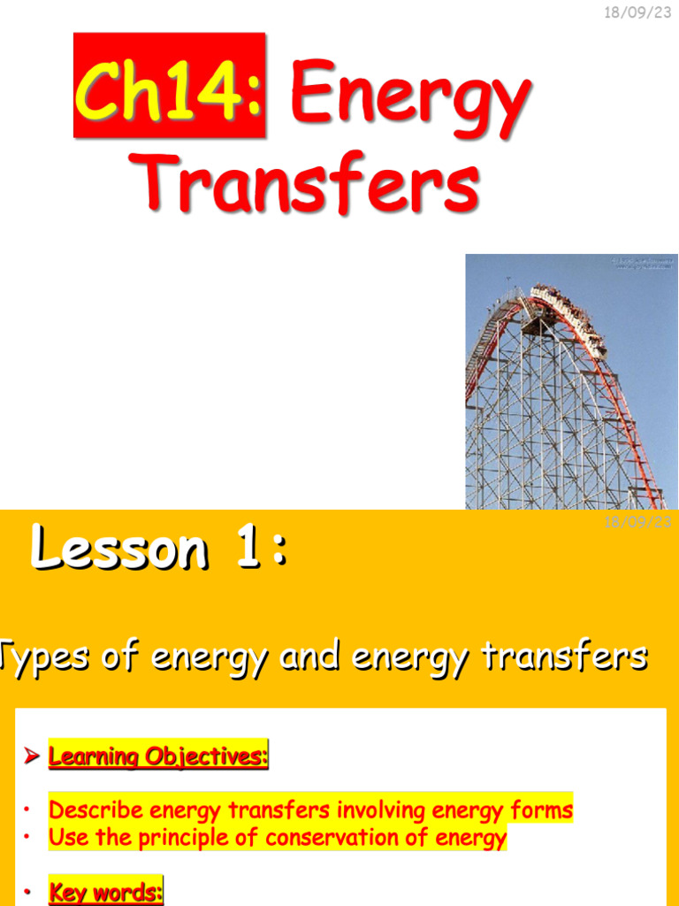 L3-Ch14 - EnergyTransfers (Lesson 1) | PDF | Potential Energy | Engines