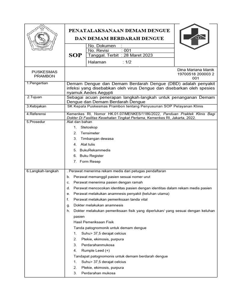 Penatalaksanaan Demam Dengue DBD | PDF | Pengembangan Diri
