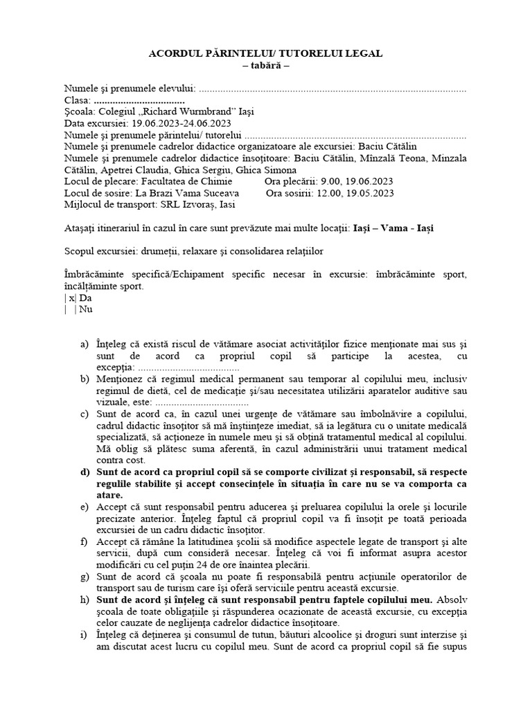 !!acord Parental | PDF