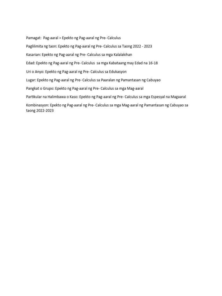 Pagsulat Gawain | PDF