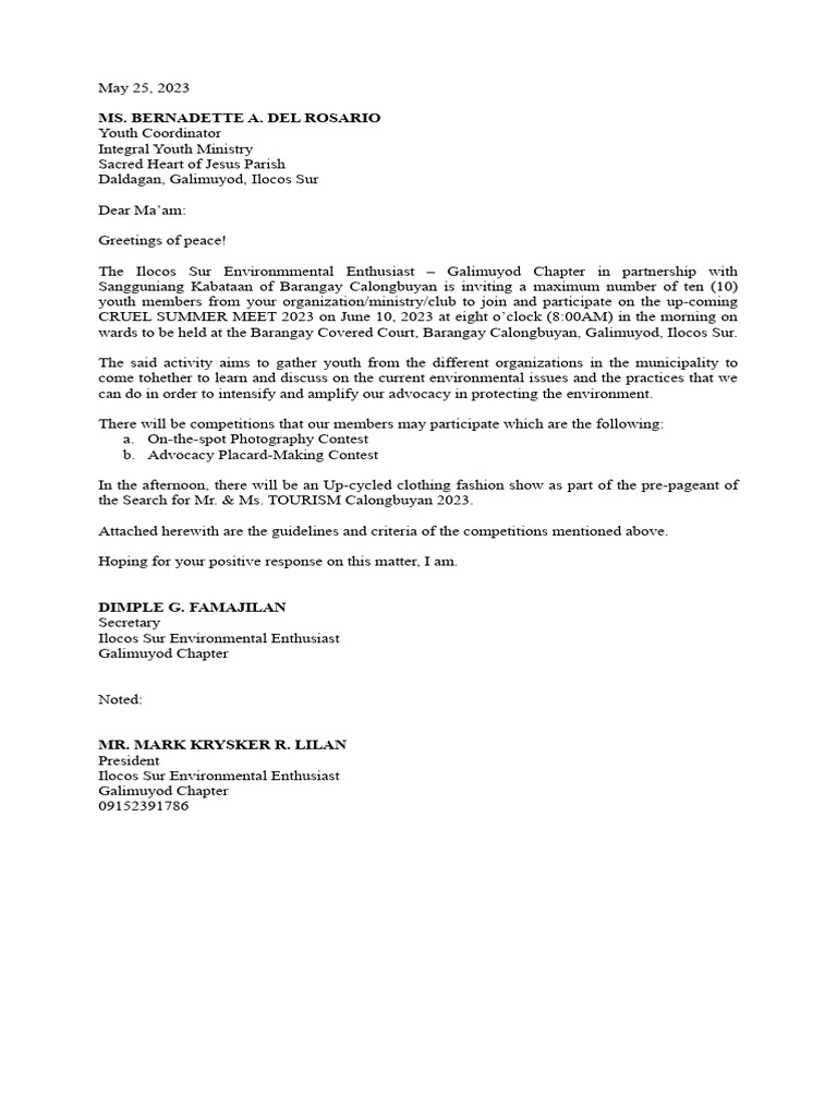 Isee Communication Letter | PDF