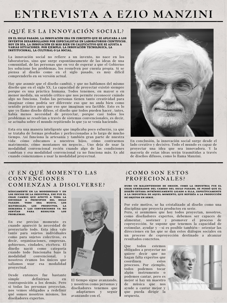 Entrevista A Enzo Manzini | PDF | Diseño | Innovación