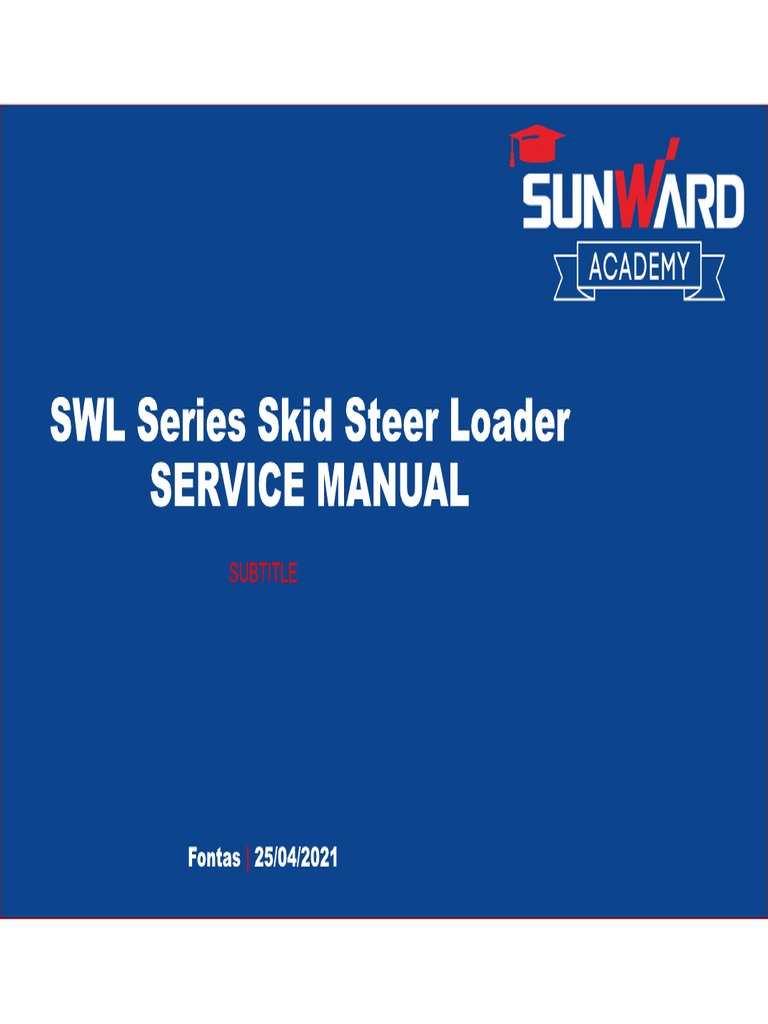 SWL Series Skid Steer Loader Service Manual-W | PDF