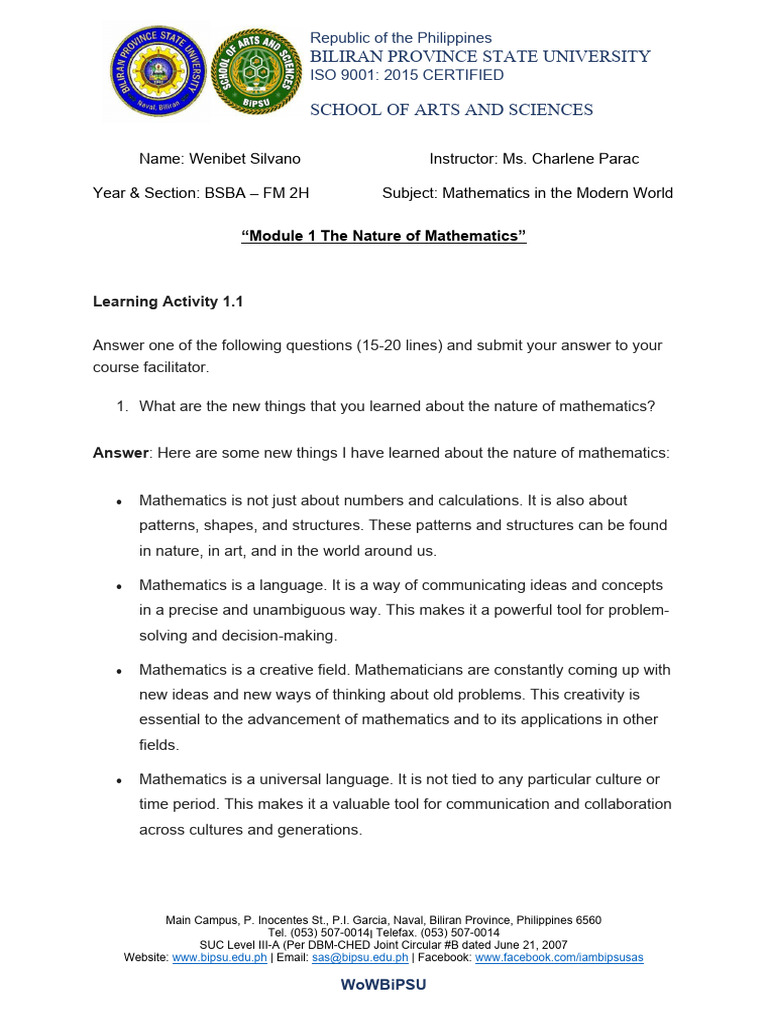 Mathematics in The Modern World | PDF