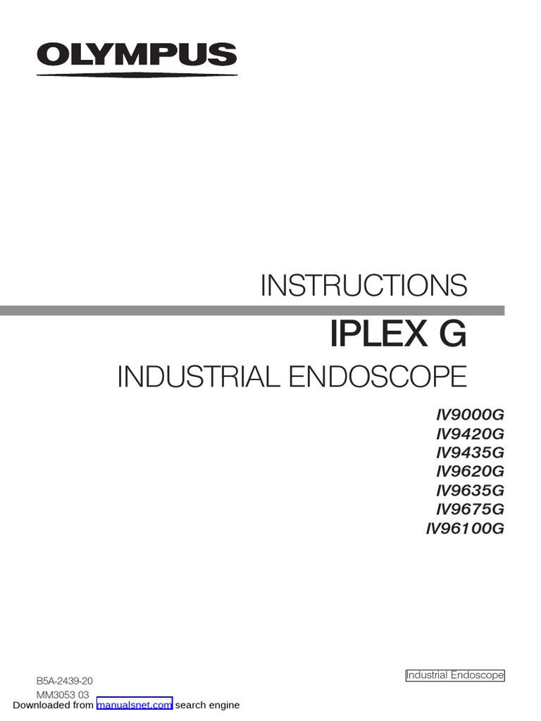 Olympus Iplex G Instruction Manual | PDF | Battery Charger | Light Emitting Diode