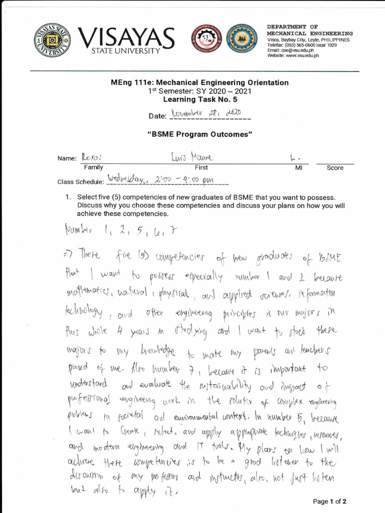 Learning Task 5 - Roxas Luis Manuel (W 2-4pm) | PDF