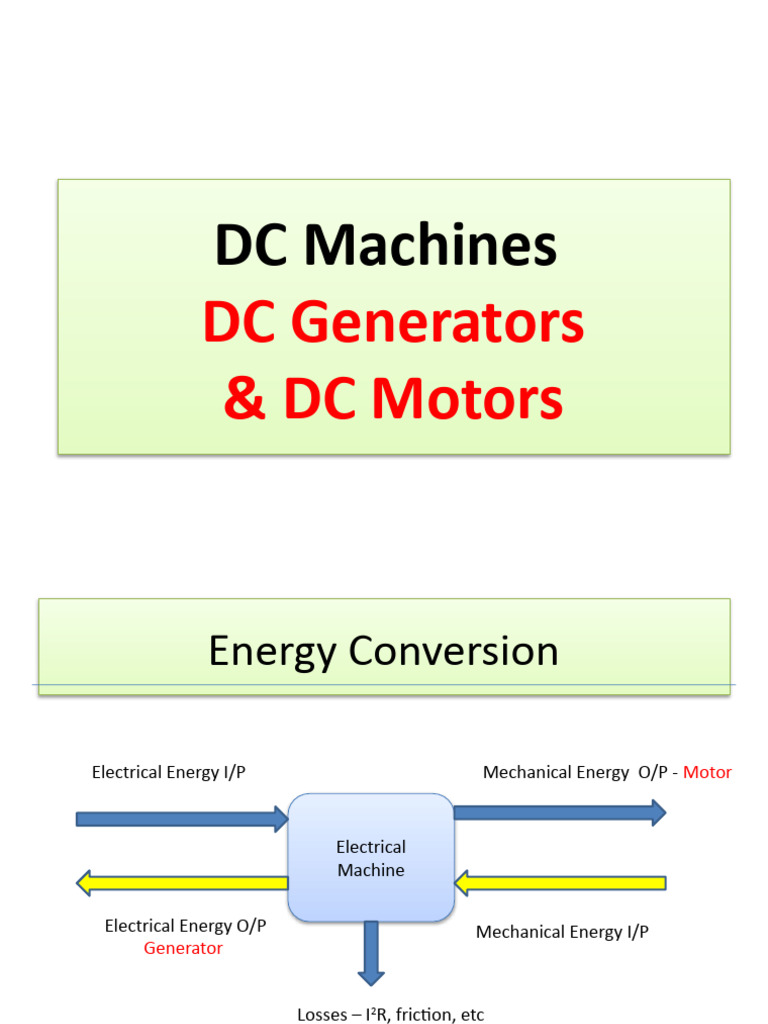 L 23 - DC Machines Construction and Types-2 | PDF | Electric Generator | Electric Motor