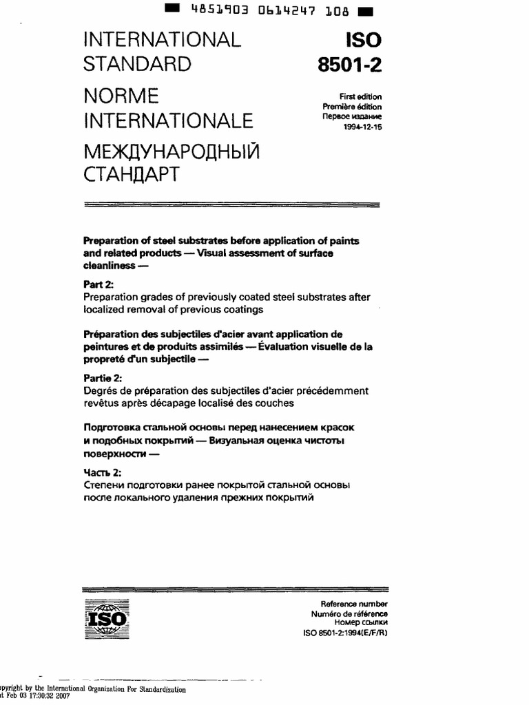 Iso 8501-2 | Download Free PDF | Corrosion | International Organization For Standardization