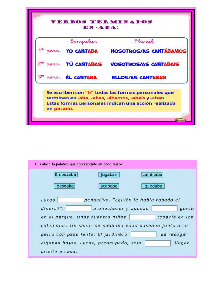 Verbos Con Aba | PDF