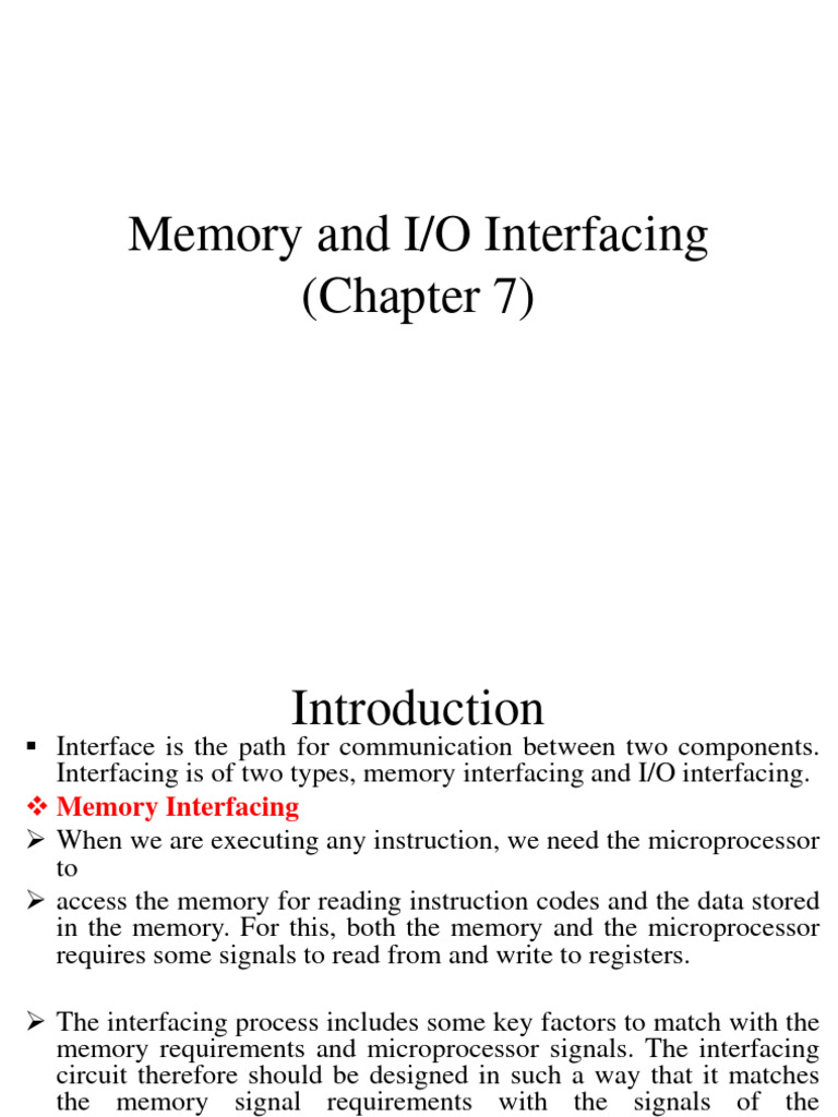 CH 7 | PDF | Input/Output | Random Access Memory