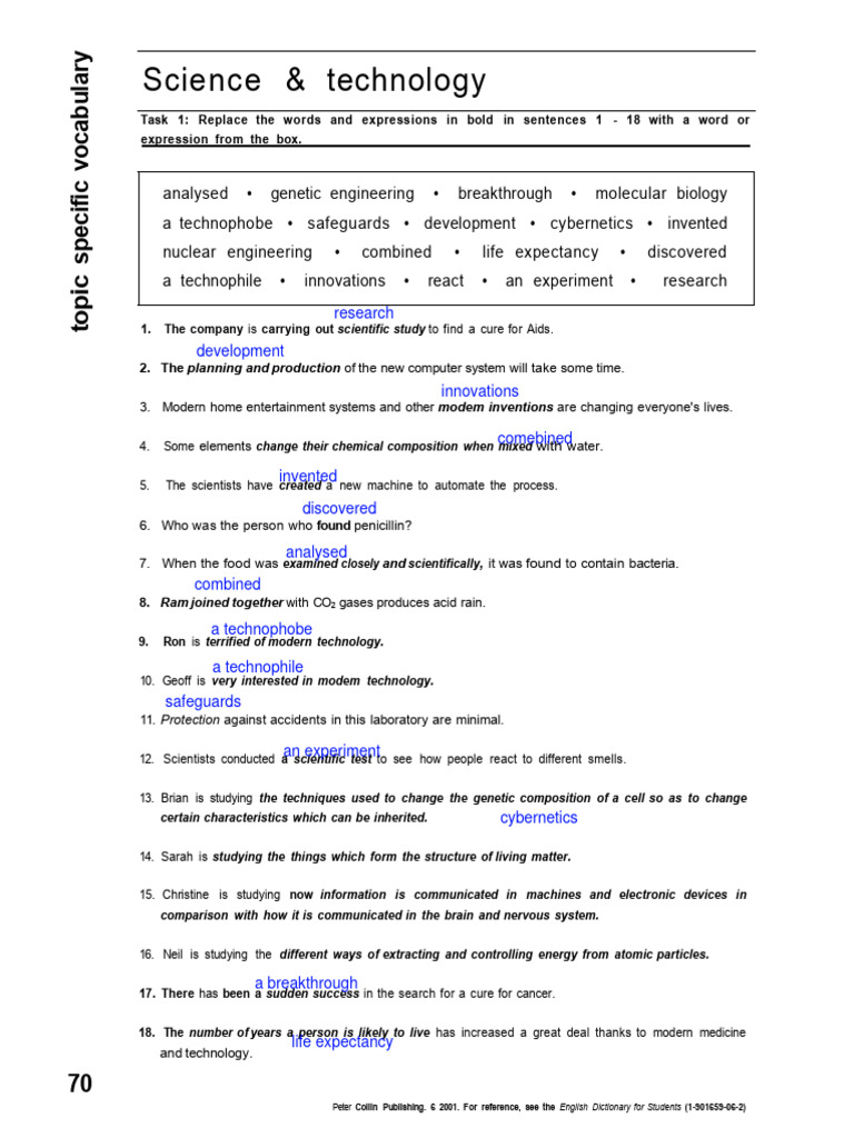 Vocab - Science and Technology | PDF | Science | Engineering