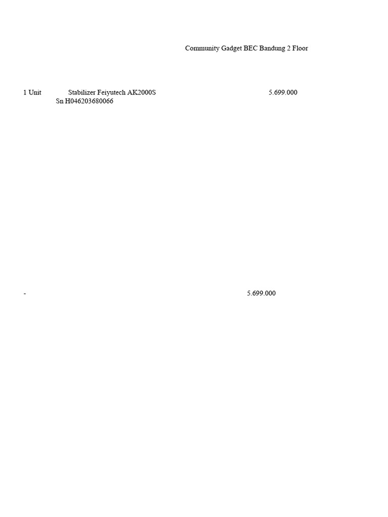 Community Gadget BEC Bandung 2 Floor | PDF