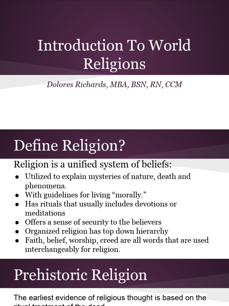 Introduction To World Religions | PDF | Deities | Polytheism