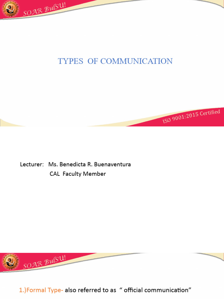 Part II Types of Communication Part 2 | PDF | Communication | Nonverbal ...