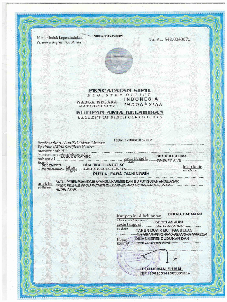 Akte Puti Alfara | PDF