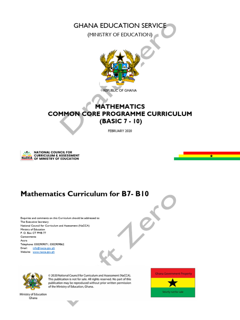 Mathematics CCP Curriculum b7 b10 Draft Zero | PDF | Learning ...
