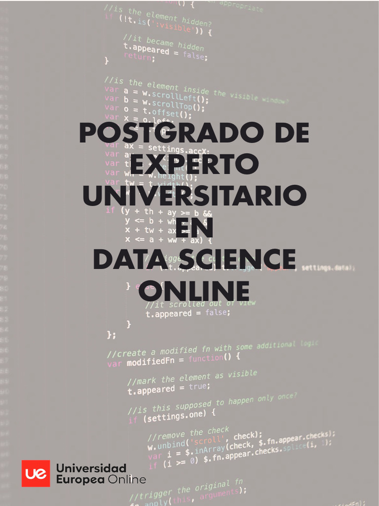 Postgrado Experto Universitario Data Science Folleto Online | PDF ... Postgrado Experto Universitario Data Science Folleto Online | PDF ...