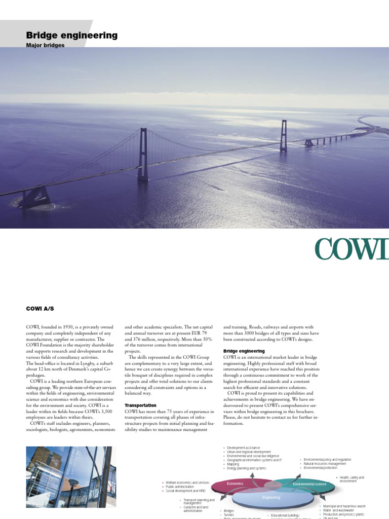 Bridge Engineering - Major Bridges (PDF) - Cowi | PDF