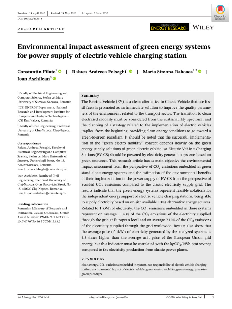 2-Environmental Impact Assessment of Green Energy Systems | PDF | Life ...