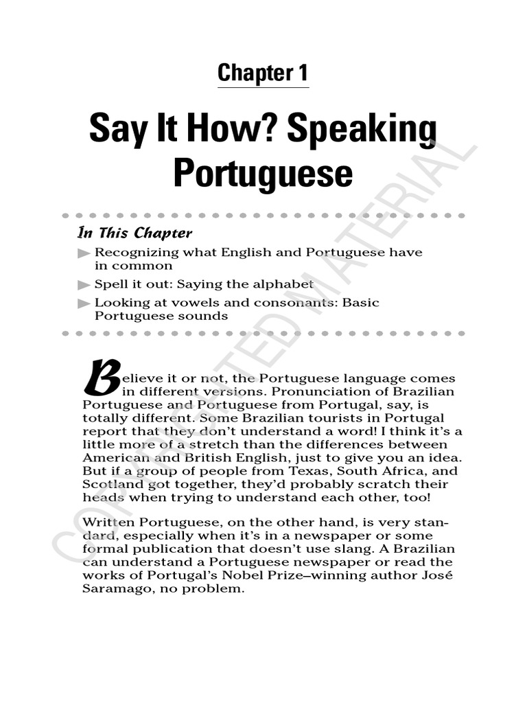 Portuguese Basics Pdf Portuguese Language English Language 