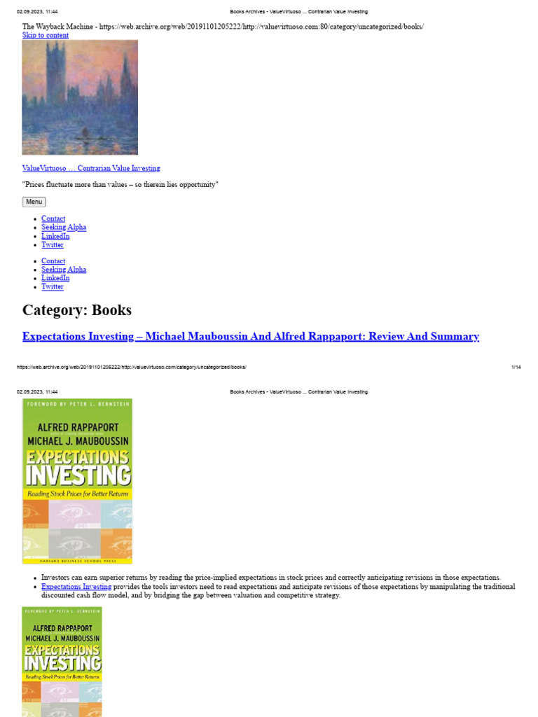 Books Archives - ValueVirtuoso ... Contrarian Value Investing | PDF | Share Repurchase | Stocks