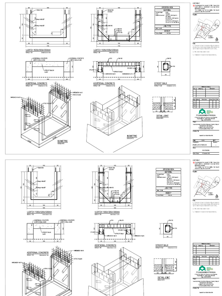 Typical U-Ditch & Additional Concrete | PDF