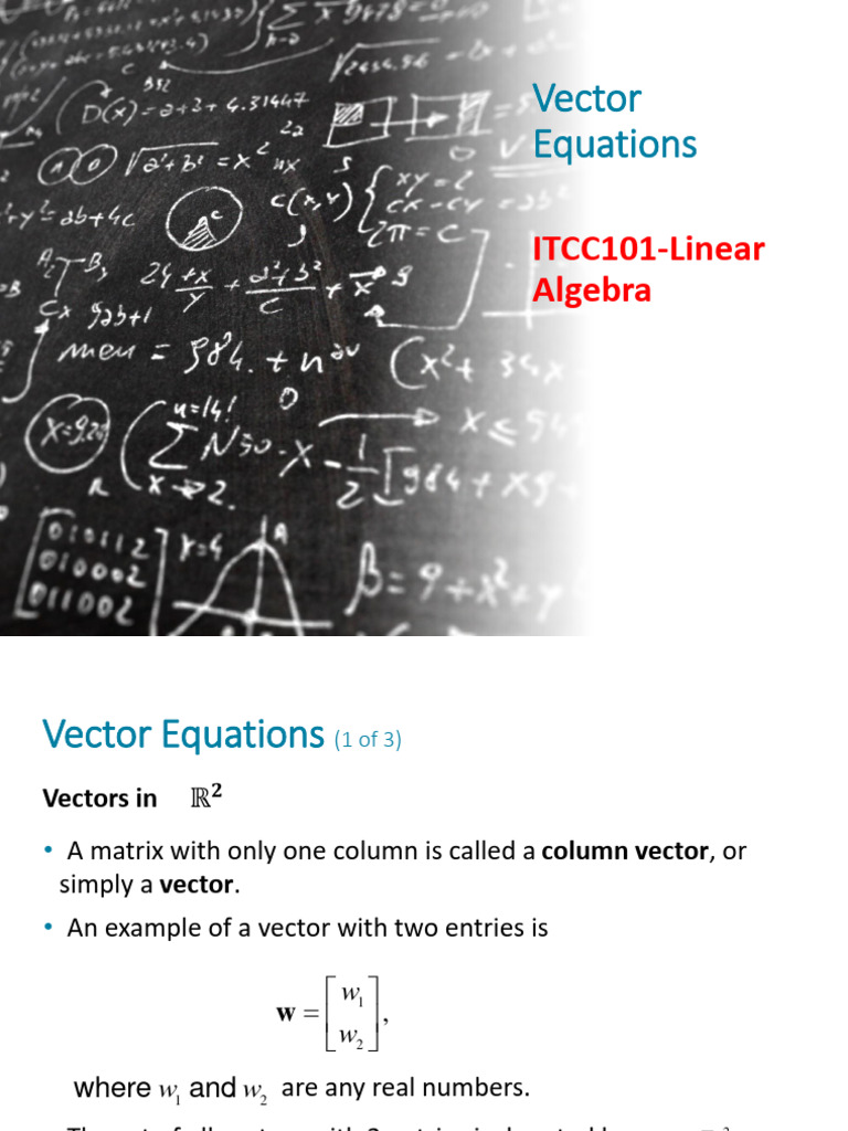 Itcc101 Linear Algebra 3 Pdf Vector Space Linear Map