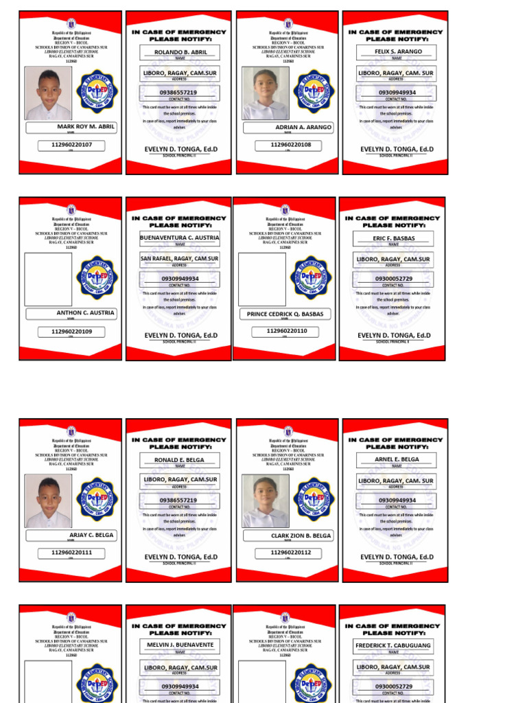 Pupils Id Fin. | PDF