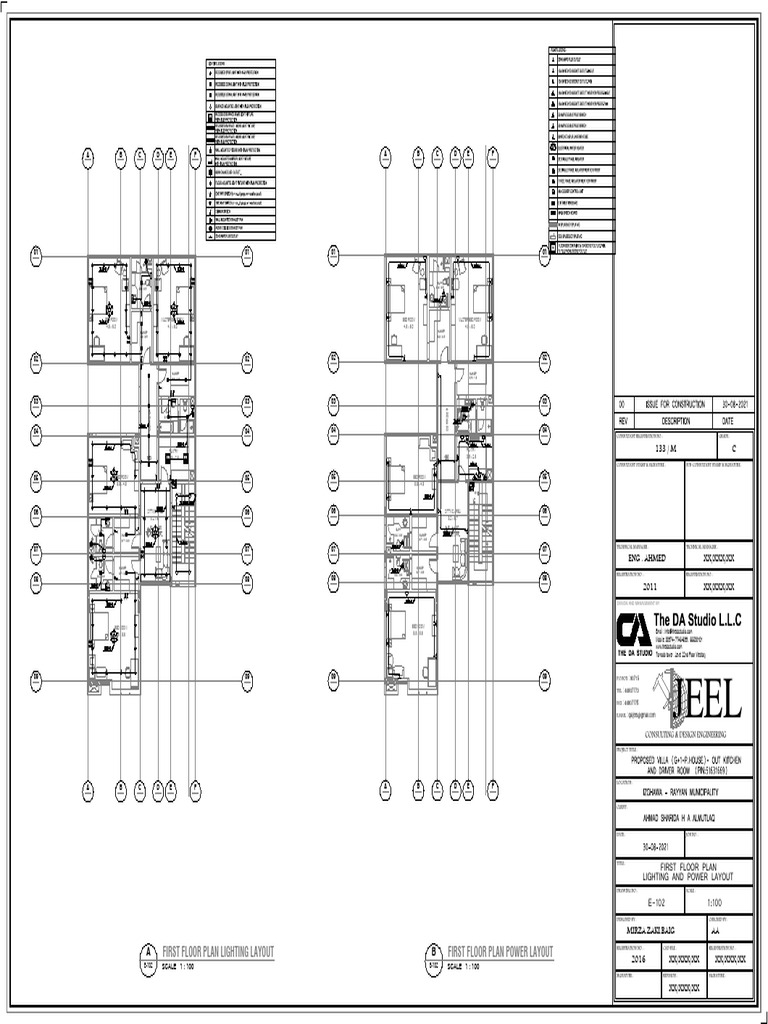 E-102 First Floor Plan Lighting and Power Layout | PDF