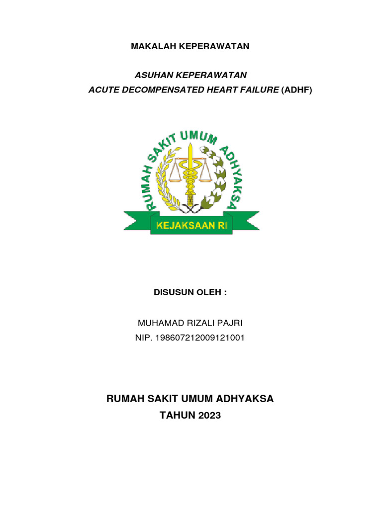 Makalah Asuhan Keperawatan ADHF - M Rizali Pajri | PDF
