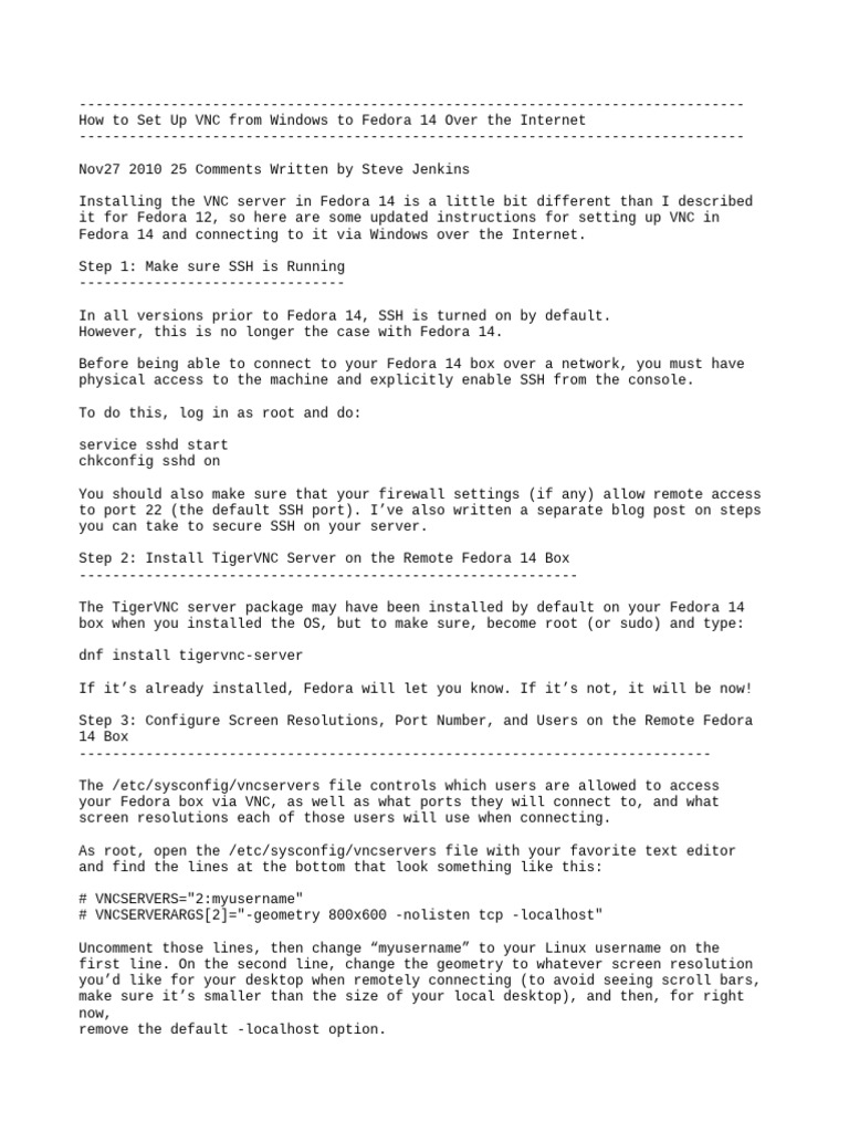 Vncserver | PDF | Computing | Software