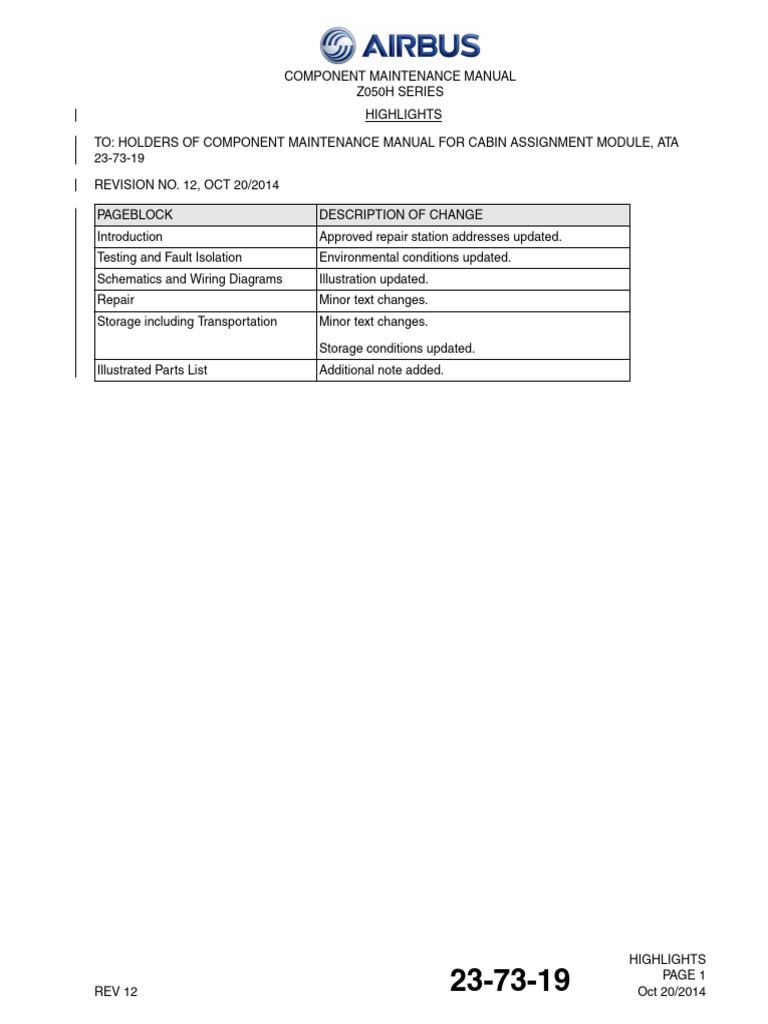CMM 23-73-19 Cabin Assignment Module (A320) | PDF