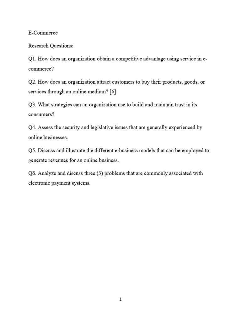 E Commerce Assignment | PDF