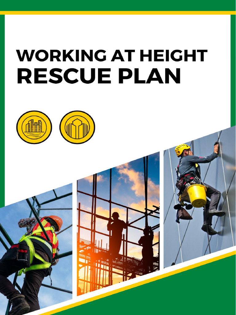 Working at Height Rescue Plan Sample | PDF | Injury | Risk