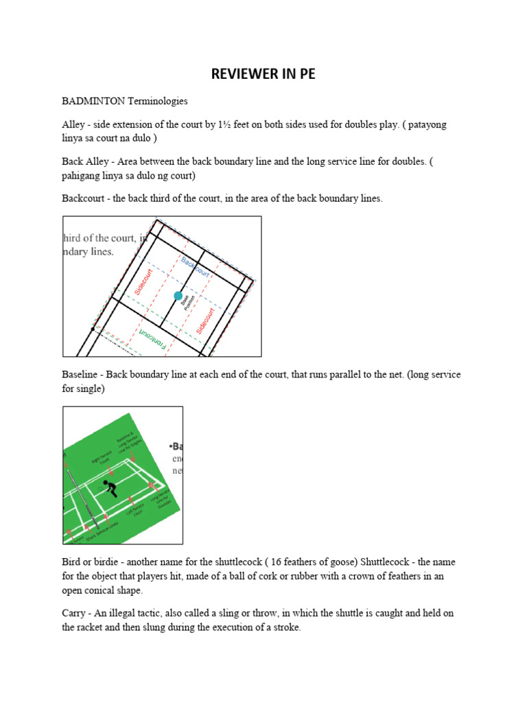 Reviewer in Pe | PDF | Sports | Games Of Physical Skill