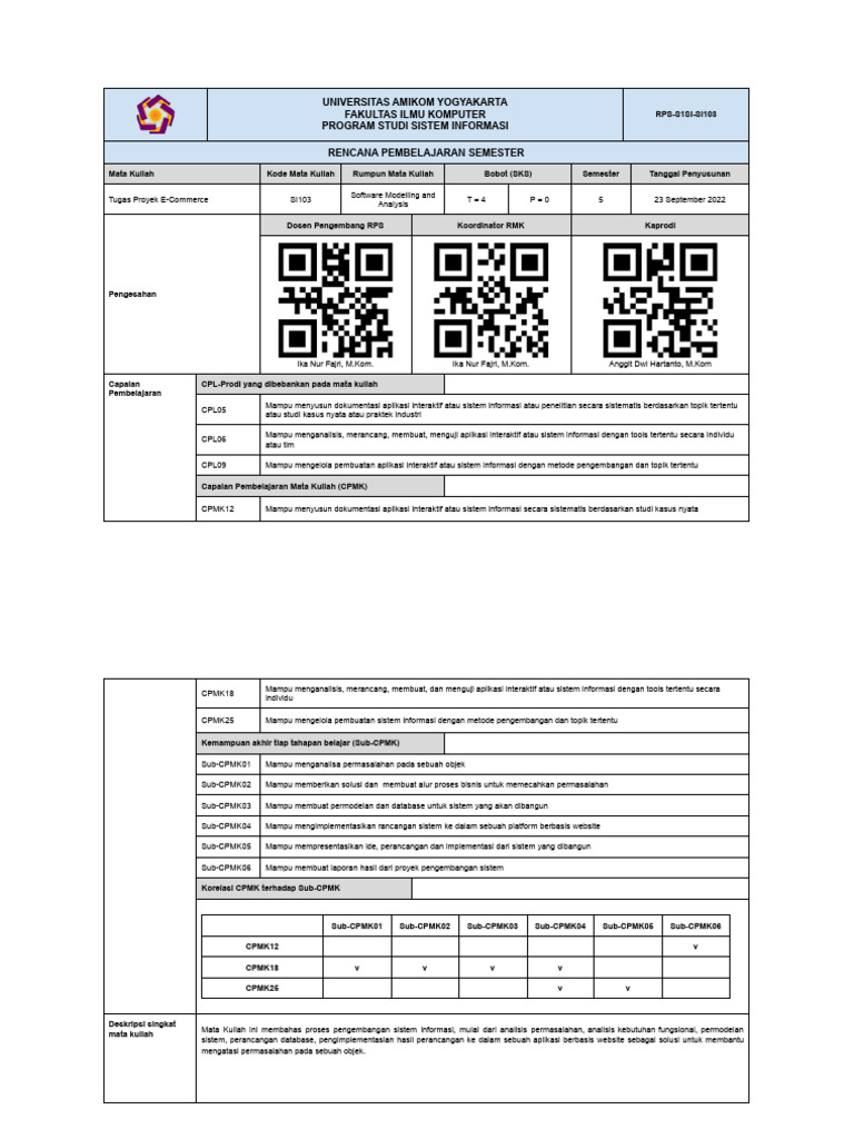 RPS-S1SI-SI103 - Tugas Proyek E-Commerce | PDF