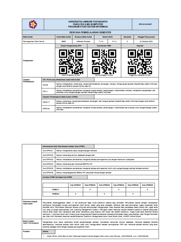 RPS-S1SI-SI037 - Pemrogram Client Server | PDF | Seni | Komputer
