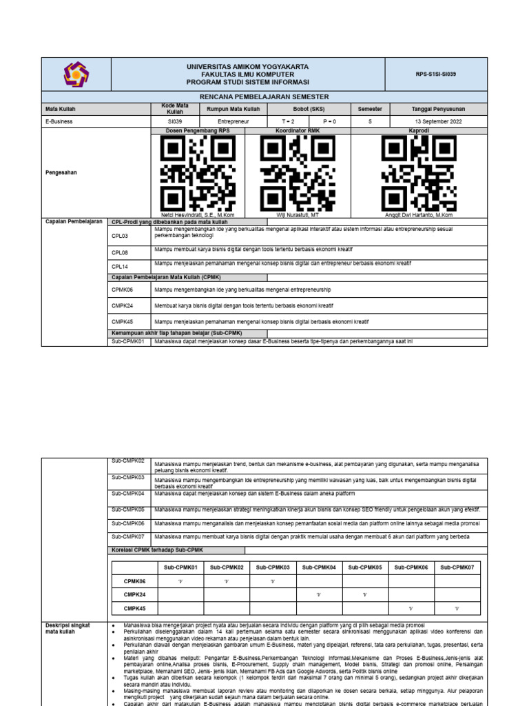 RPS-S1SI-SI039 - E-Business | PDF