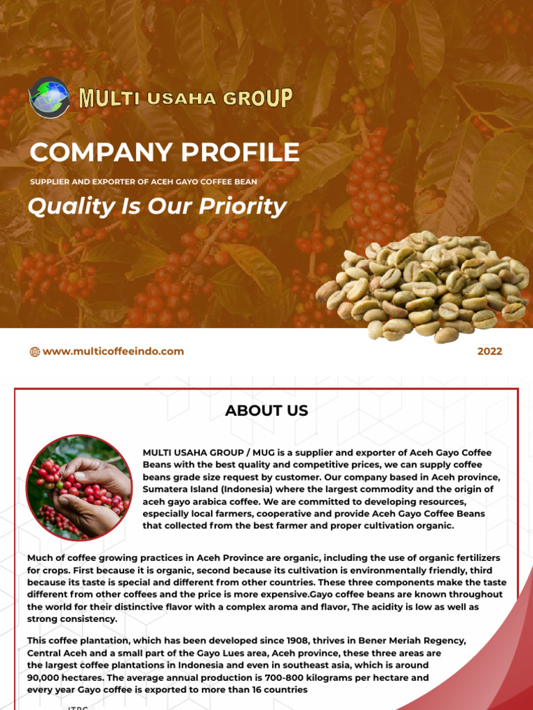 Company Profile Multi Coffee PT MUG | PDF