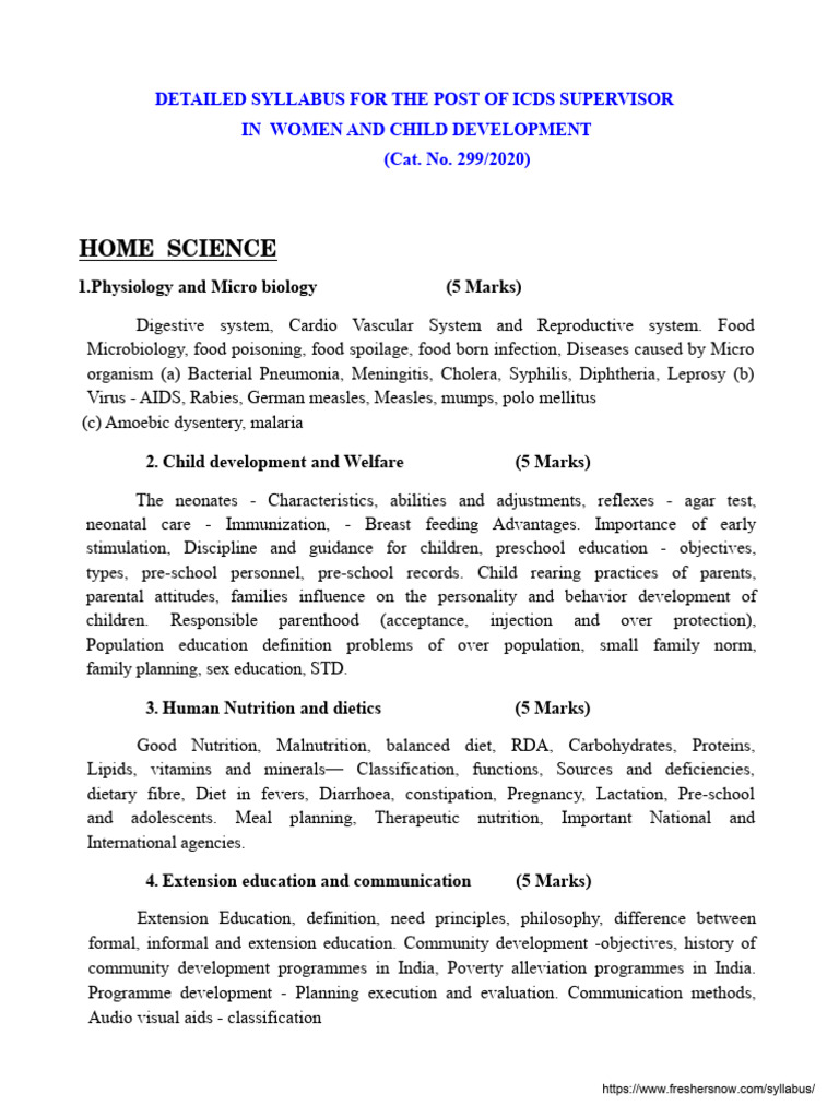 ICDS Syllabus | PDF | Adolescence | Developmental Psychology