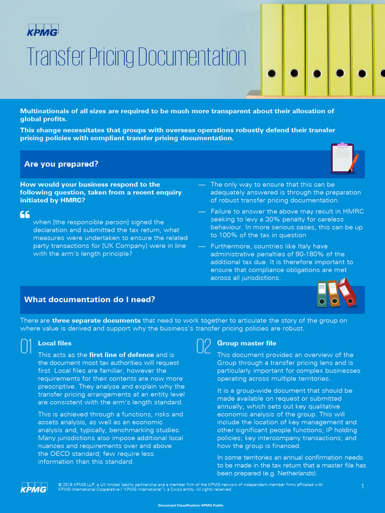 Transfer Pricing Documentation | PDF | Taxes | Audit