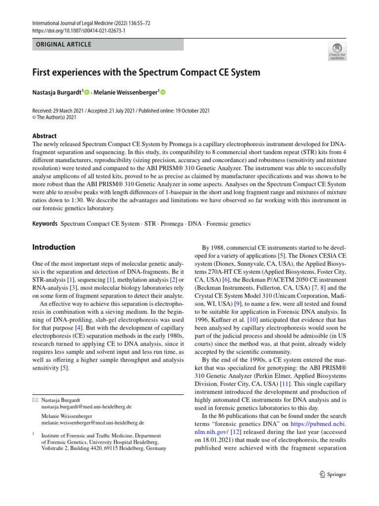 First Experiences With The Spectrum Compact CE System | PDF | Detection ...