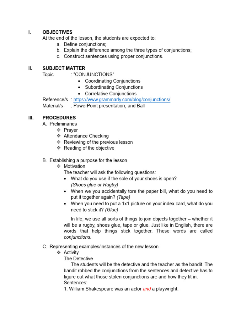Conjunctions LP | PDF | Syntax | Language Mechanics