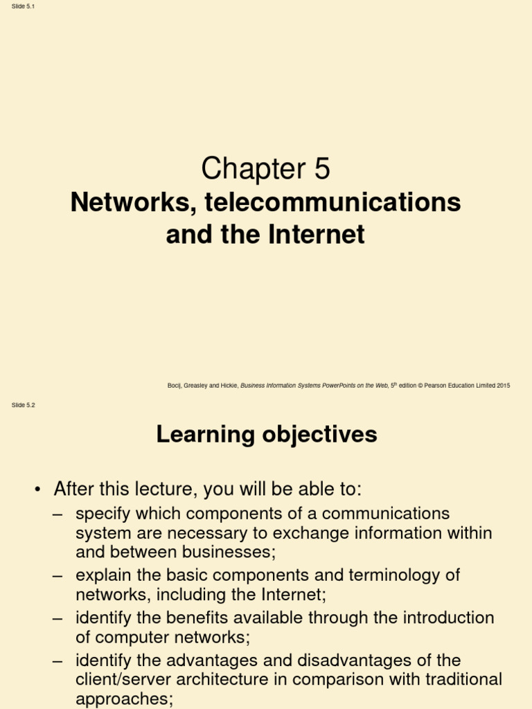 Chap 5 - Networks Telecoms and Internet | PDF | Computer Network | Internet