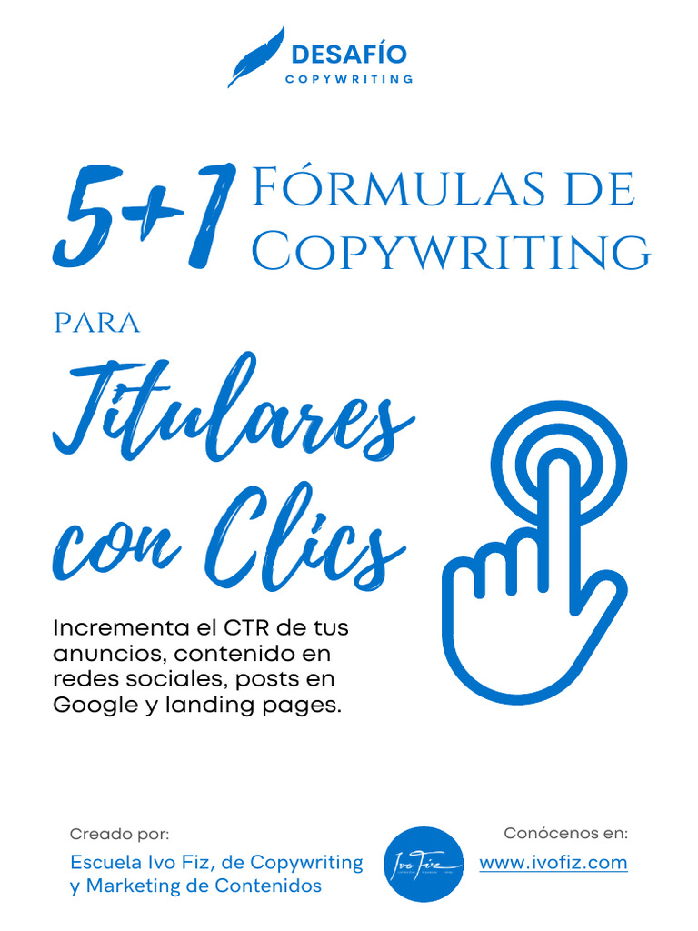 Manual Desafío Copywriting Cómo Escribir Titulares que Generan Clics ...